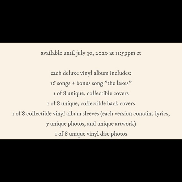 Taylor Swift | Accessories | New Taylor Swift Folklore Vinyl | Poshmark